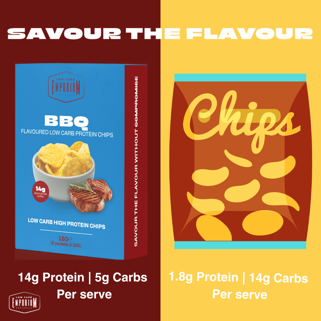 Low Carb Emporium Low Carb Protein Chips - BBQ Flavour (6 x 30g) – Low Carb Emporium Australia