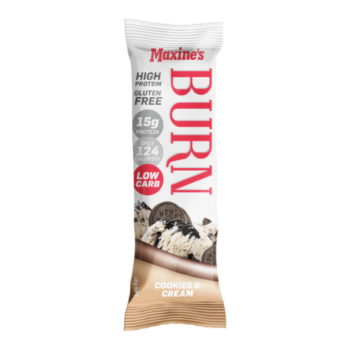Maxine's Burn Bar Cookies & Cream Protein Bar - 40g – Low Carb Emporium Australia