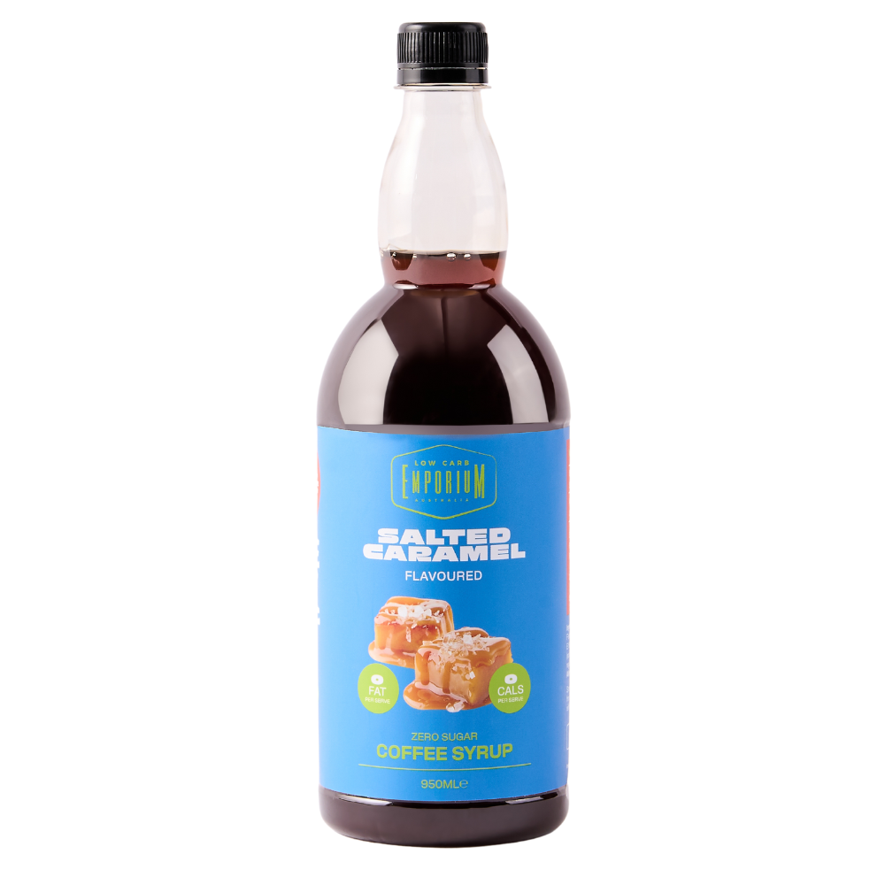 Low Carb Emporium Salted Caramel Flavoured Zero Sugar Coffee Syrup - 9 ...