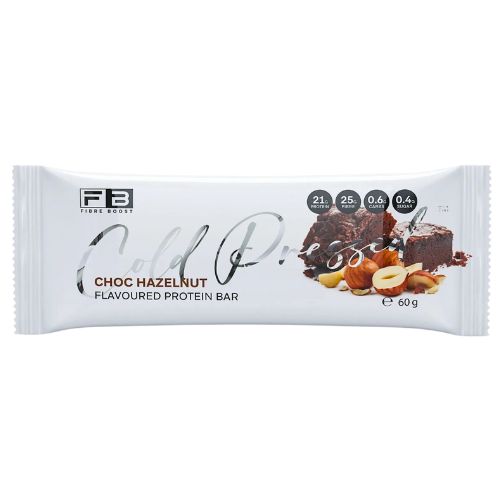 FIBRE BOOST Cold Pressed Protein Bar - Choc Hazelnut 60g — Low Carb ...