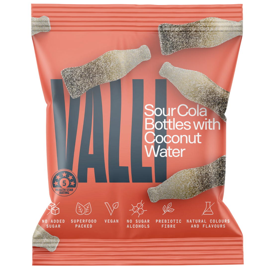 Valli Sour Cola Gummy Lollies 50g - Sugar-Free Tangy Cola Treats — Low ...