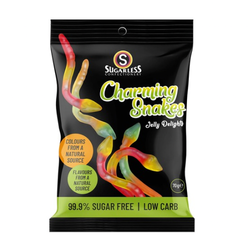 Sugarless Confectionery Charming Snakes Jellies — Low Carb Emporium Australia