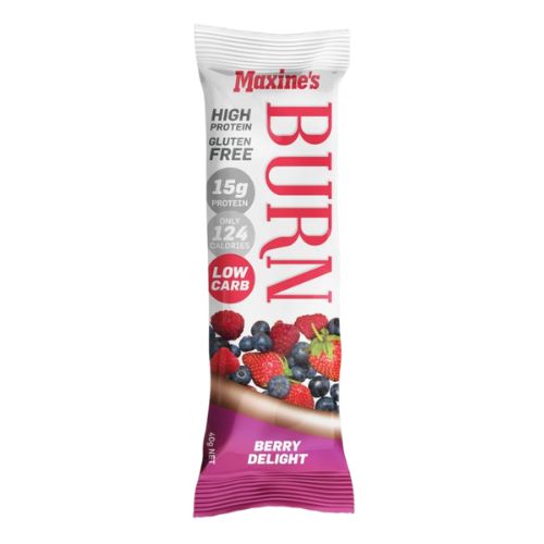 Maxine's Burn Bar Berry Delight Protein Bar - 40g – Low Carb Emporium ...
