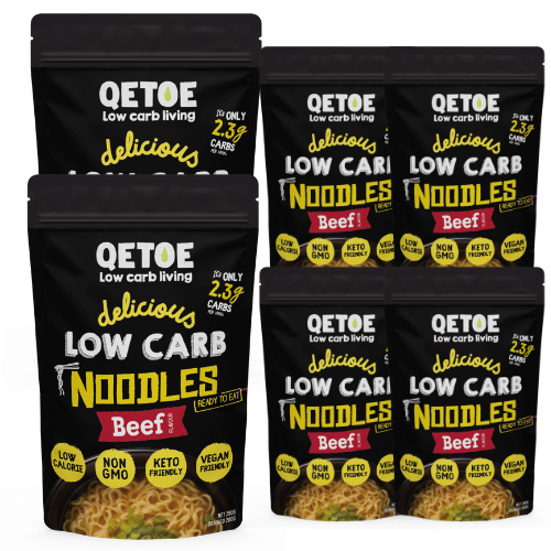 Bulk Qetoe Low Carb Beef Flavour Noodles - 290g net x 6 – Low Carb Emporium Australia