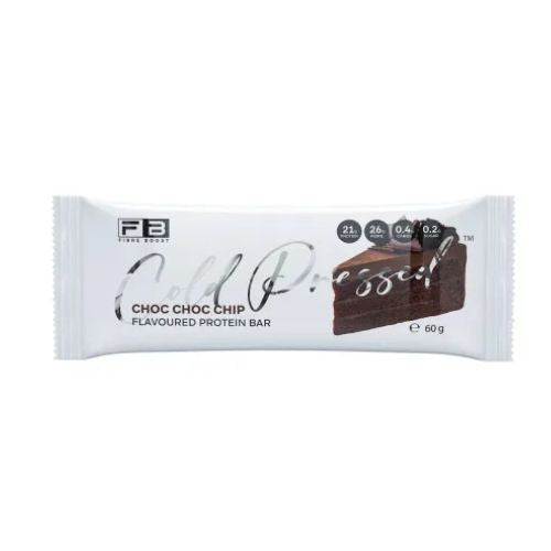 FIBRE BOOST Cold Pressed Protein Bar - Choc Choc Chip Flavour 60g — Low ...